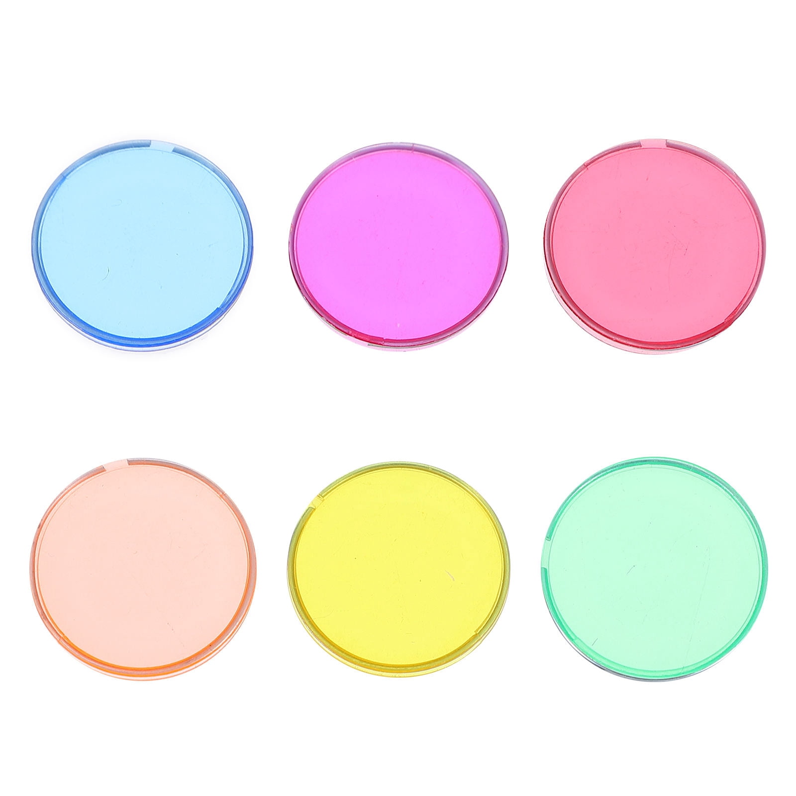 FONDOTIN 100Pcs Scientific Experimental Disc Plastic Round Chips ...