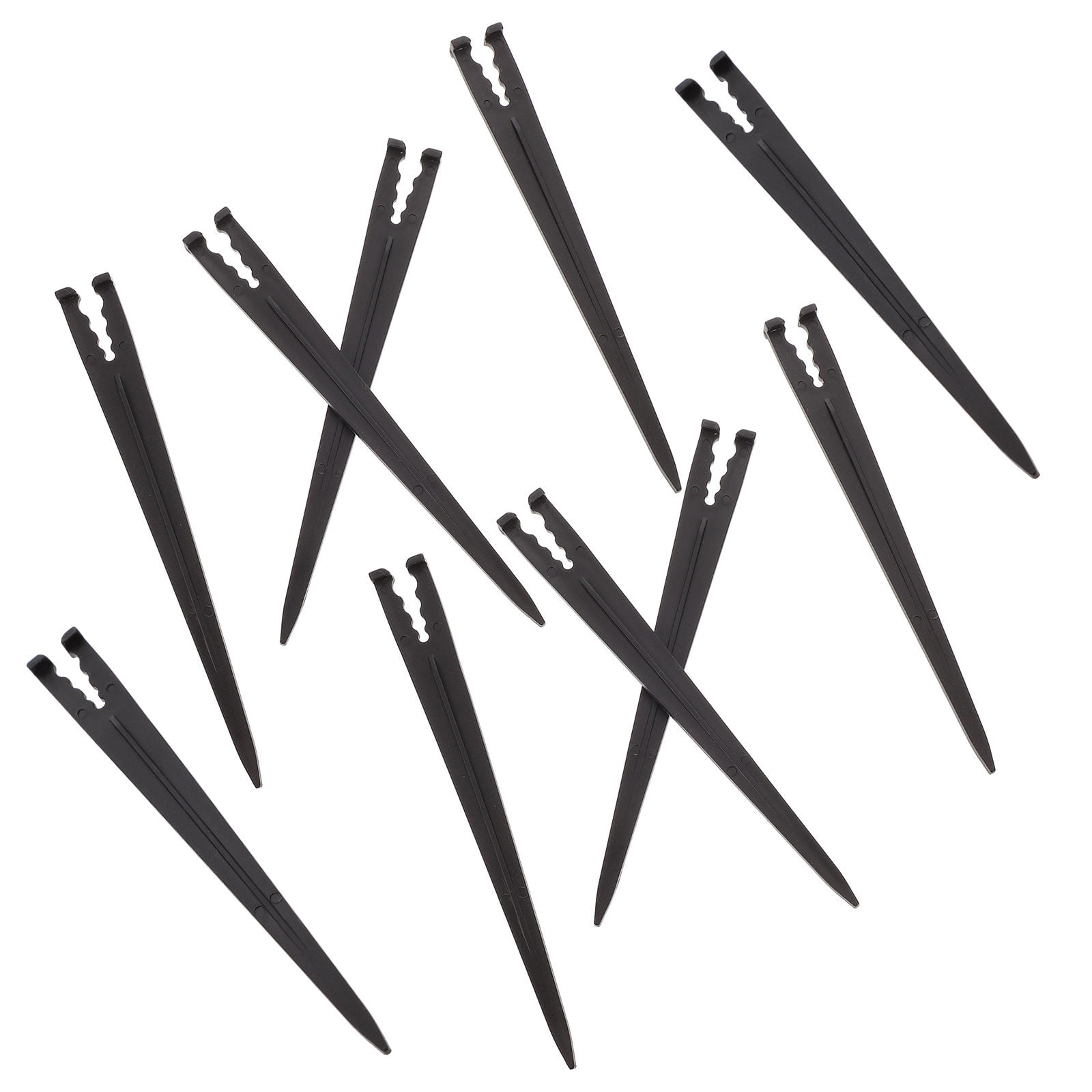 Worgeous 100Pcs Garden Hose Guide Spike Black Plastic 5.7x0.7x0.3in for ...