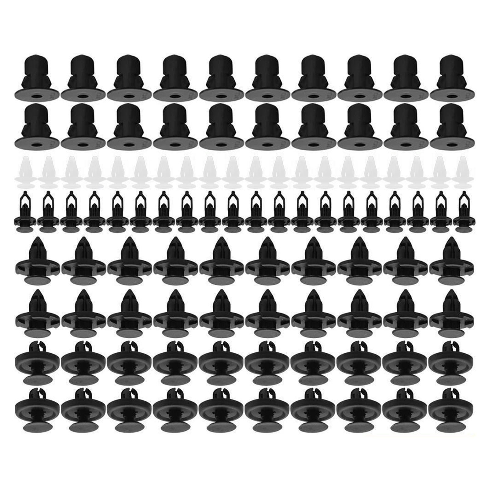 Worgeous 100Pcs Plastic Rivet Clip for Automotive Trim Clips Assorted ...