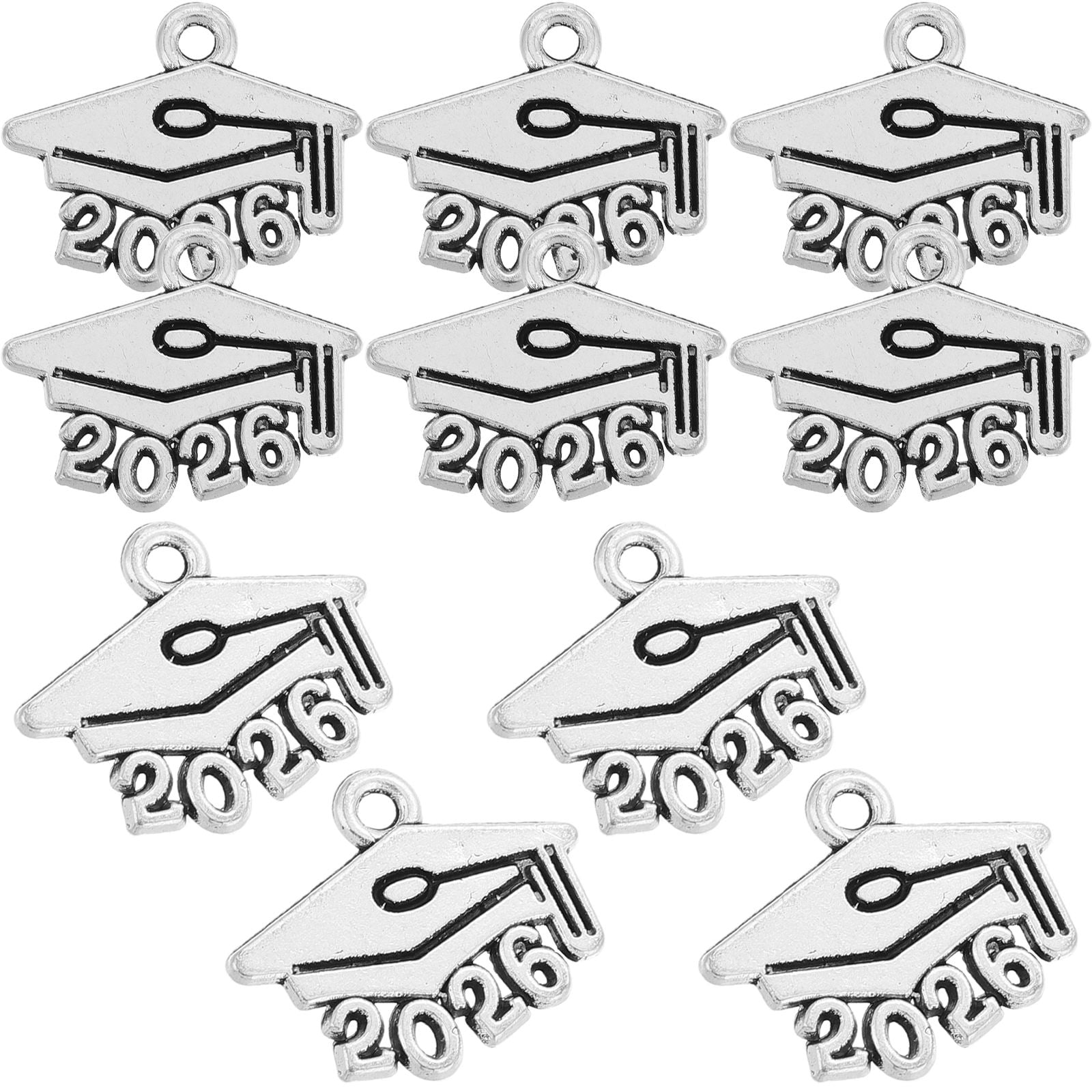 Worgeous 100pcs 2026 Graduation Cap Tassel Charms Alloy Graduation Cap ...