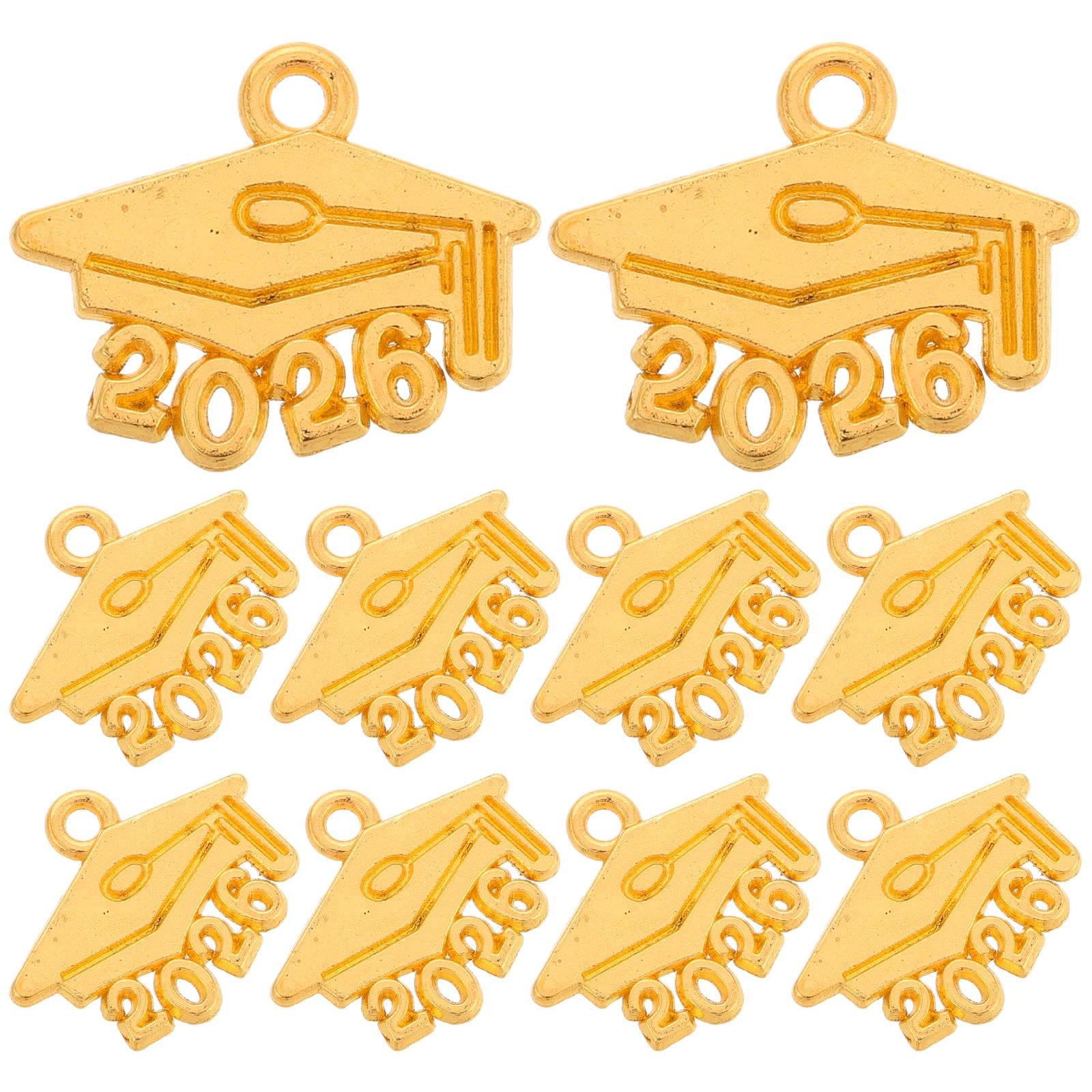 Worgeous 100pcs Alloy Graduation Cap Pendant DIY Mini Tassel Charms ...