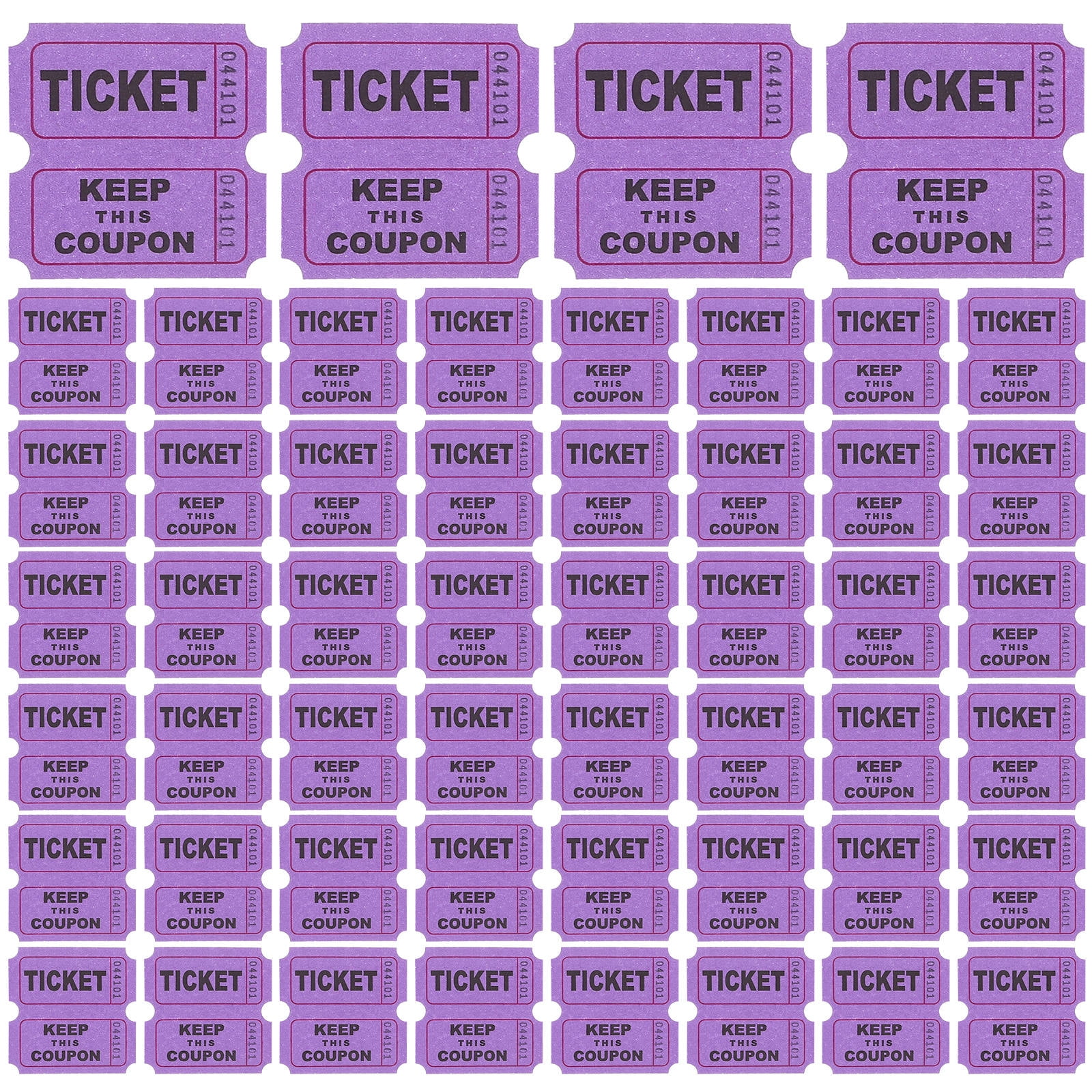Worgeous 100pcs Party Raffle Tickets Amusement Park Tickets Universal ...