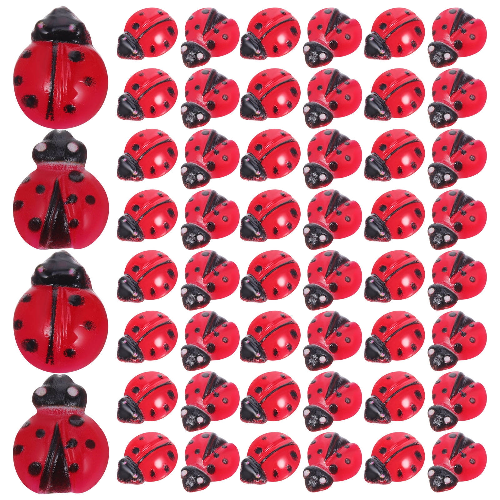 Worgeous 100pcs Resin Ladybug Figurines Garden Figurines Terrarium ...