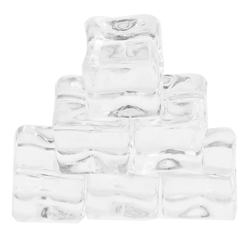 WHAMVOX Clear Fake Ice Cubes for Decoration Versatile Reusable Plastic ...