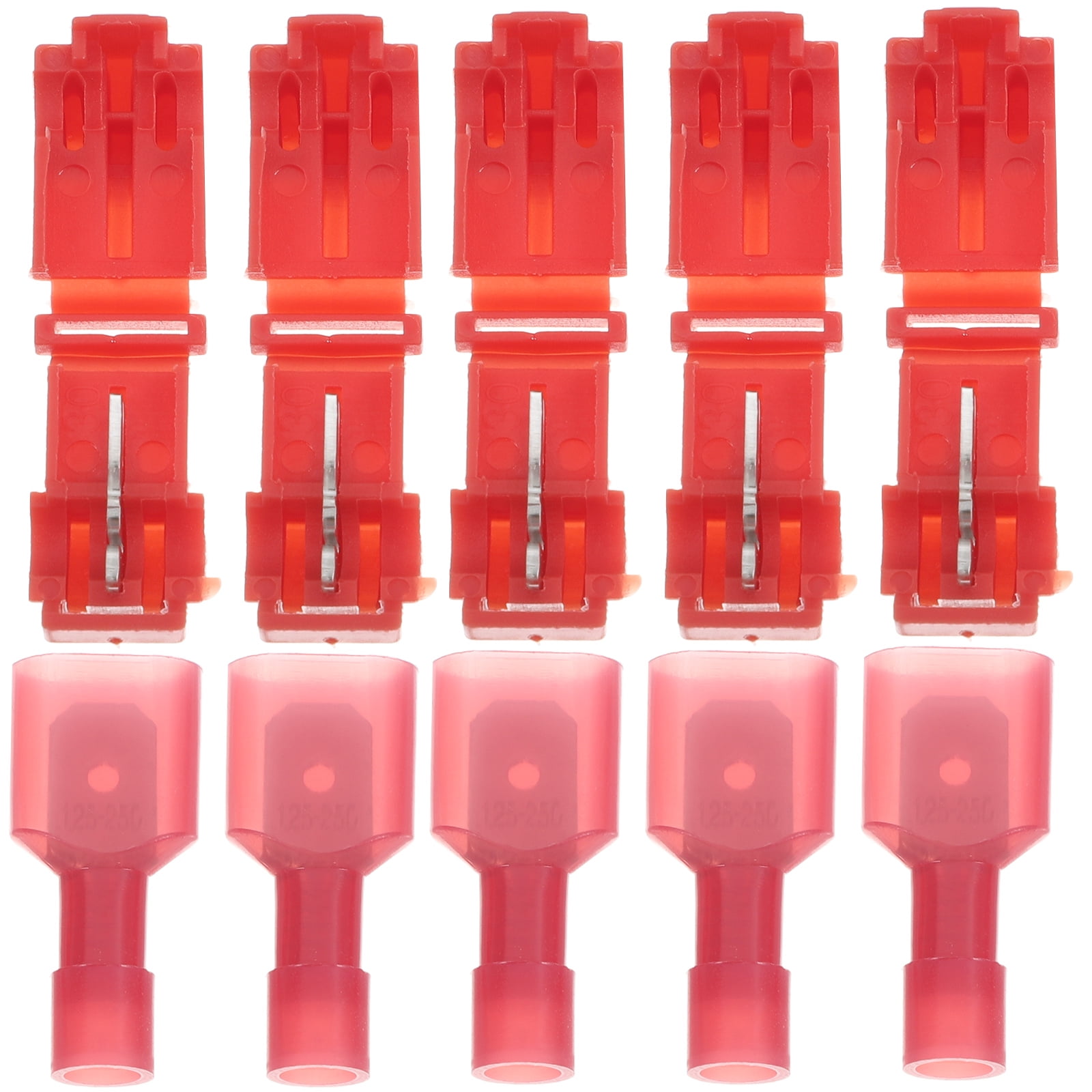 Worgeous 100pcs Wire Quick Connectors Splice Terminals Kit Insulated ...