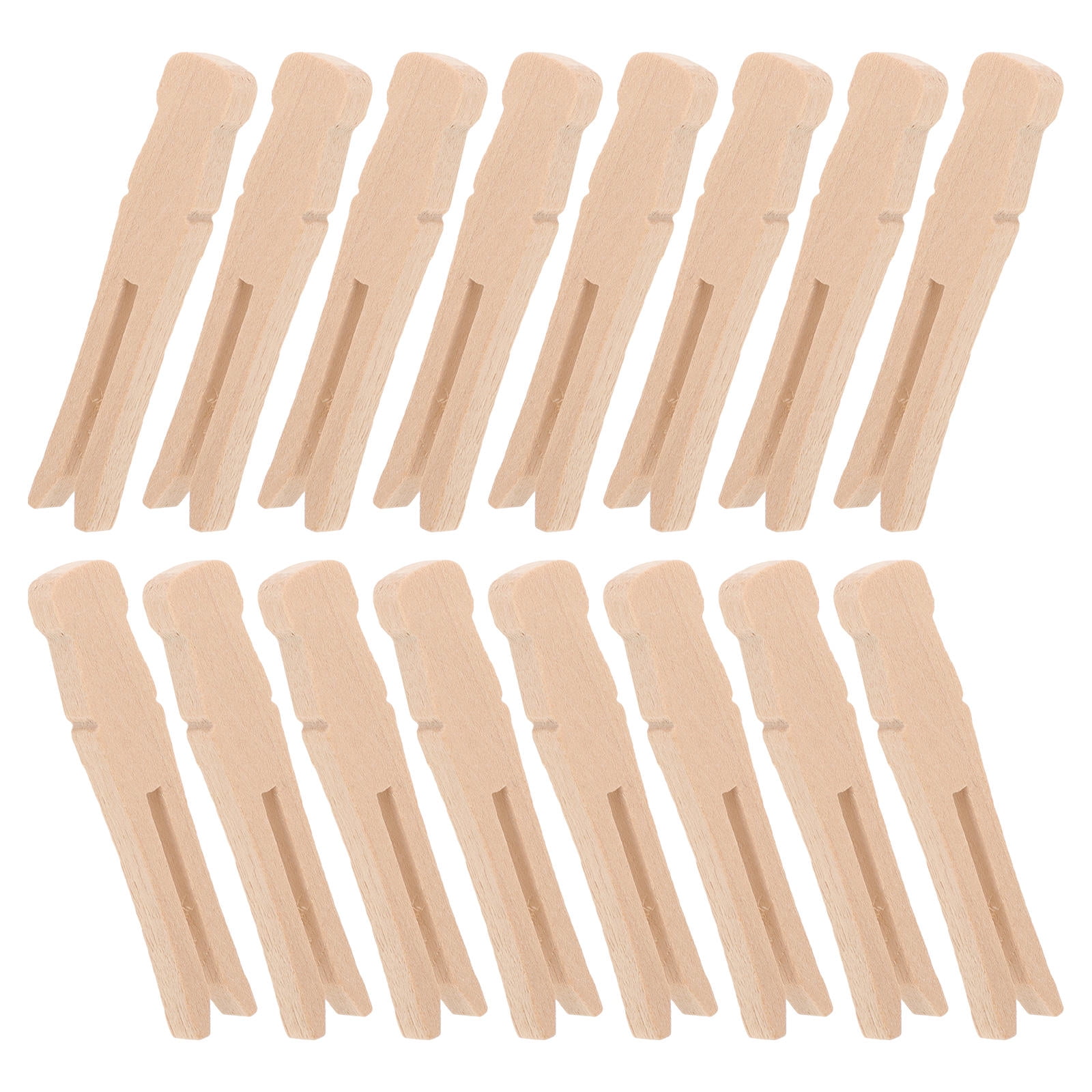 Worgeous 100pcs Wood Craft Clips Wooden Clothespins Firm Wooden Photo ...