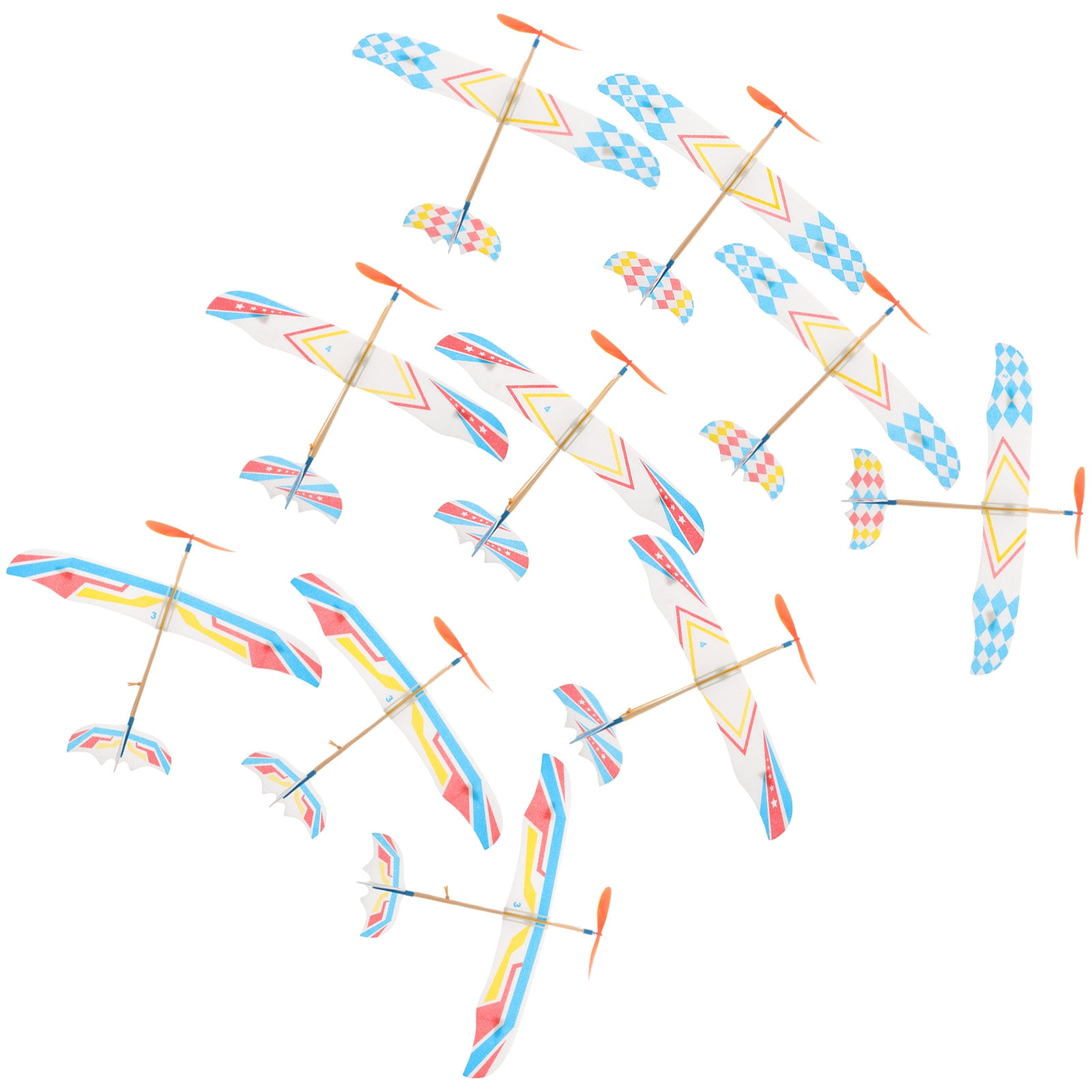 Worgeous 10Pcs Airplane Toys Flying Glider Planes Educational Plaything ...