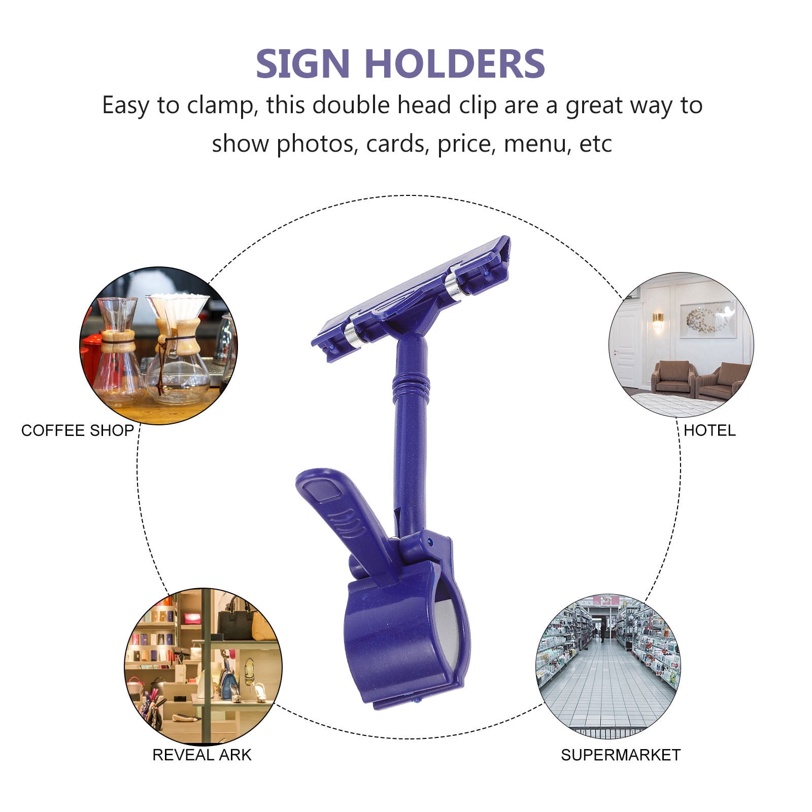 Worgeous Clip Sign Holder Shelf Tag Label Holders 10pcs - Walmart.com