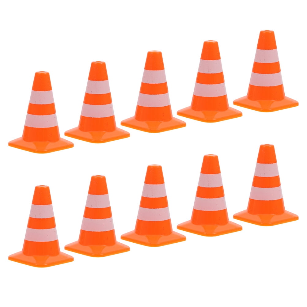 Worgeous 10Pcs Mini Traffic Cone Model Traffic Signs Safety Cones Mini ...