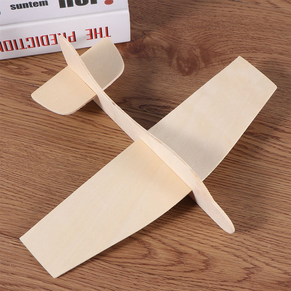 Worgeous 10Pcs Plane Toys Wooden Airplane Model Rounded Edges For Kids ...