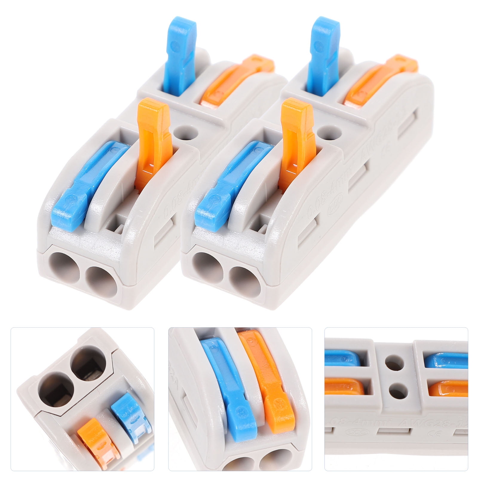 Worgeous 10Pcs Splitter Terminal Block Connectors Copper Push Connector ...
