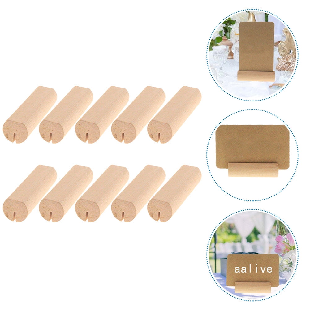 Worgeous 10Pcs Table Marker Stands Khaki Wooden Design for Weddings ...