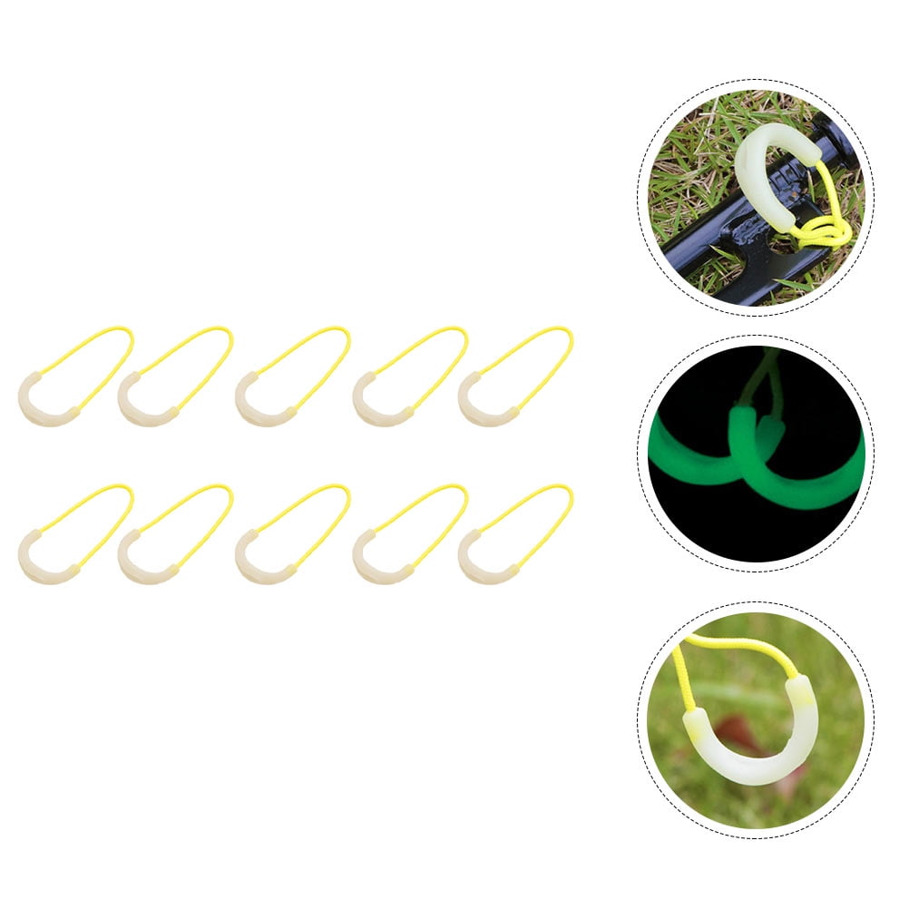 Worgeous 10Pcs Tent Rope Buckles Fluorescent Rope Fastener Camping Tent ...