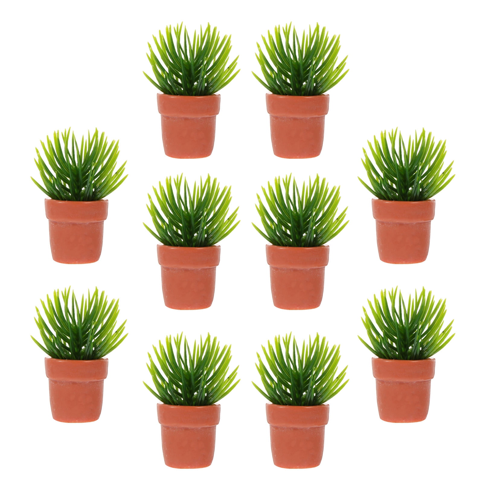 Worgeous 10Pcs Tiny Miniature Plant Assorted Color Plastic for Holiday ...