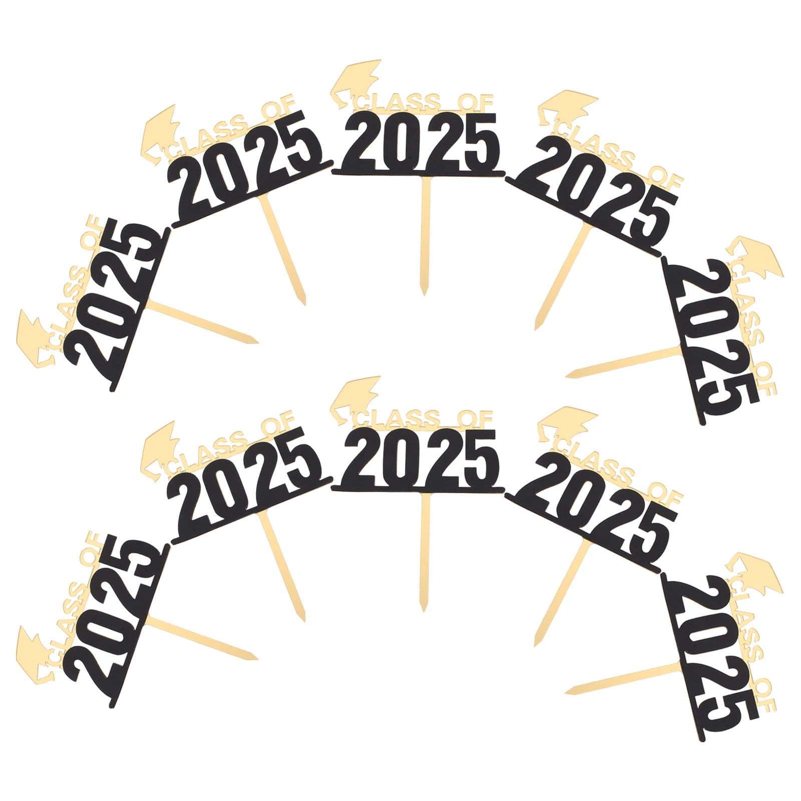 Worgeous 10pcs 2025 Graduation Cake Topper Unique Graduation Season ...