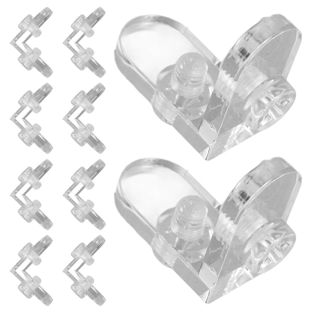 Worgeous 10pcs Acrylic Brackets Clear Angle Joint L Brackets Right ...
