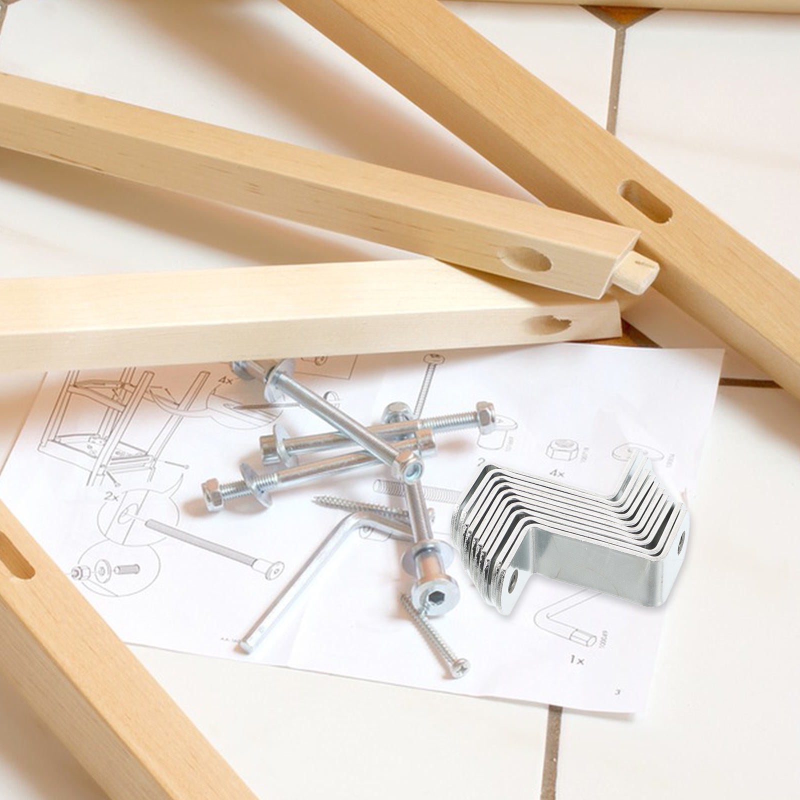 Worgeous 10pcs Angle Frame Clips Hanging Spring Clips Picture Frame ...