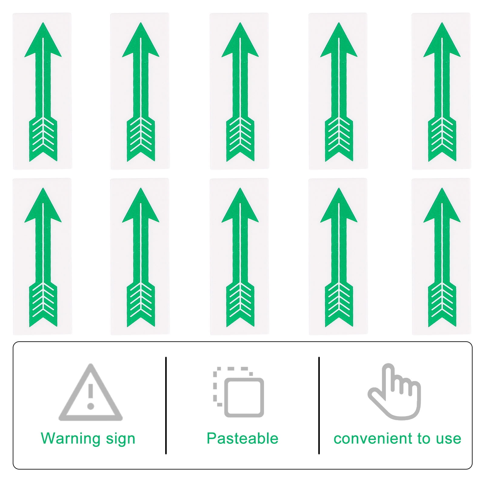 Worgeous 10pcs Arrow Sign Pipeline Direction Stickers Arrow Warning ...