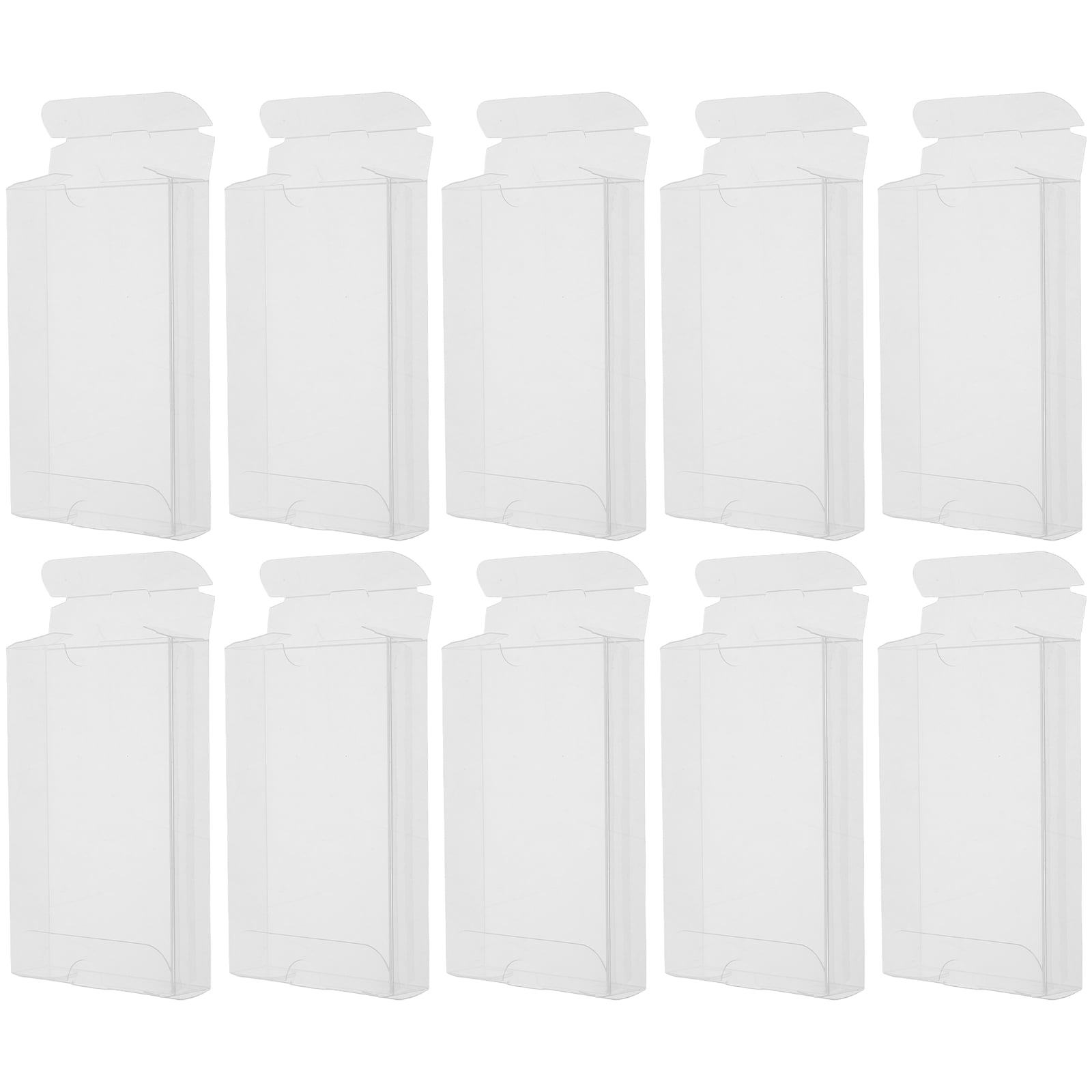 Worgeous 10pcs Audio Cassette Storage Cases Clear Plastic Cassette Tape ...