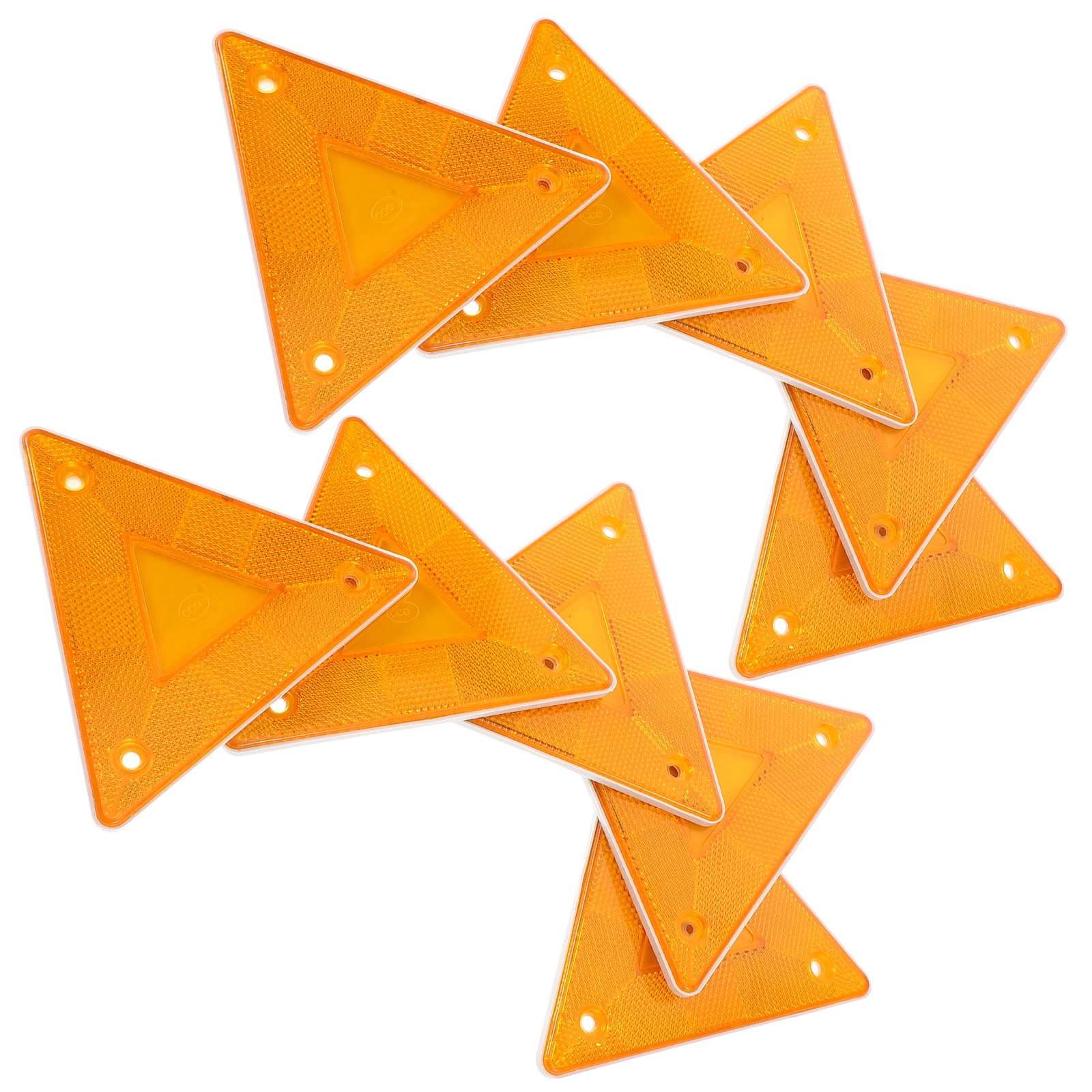 Worgeous 10pcs Car Reflectors Punching Reflective Triangle Reflector ...