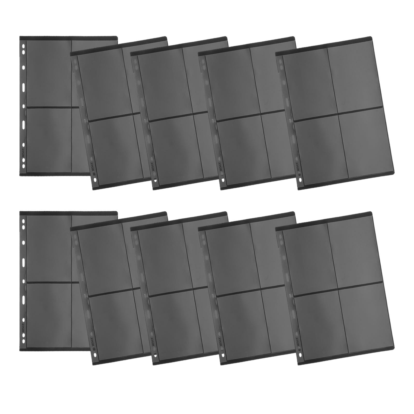 Worgeous 10pcs Double Sided Stamp Collection Pages 9-Hole Album Binder ...