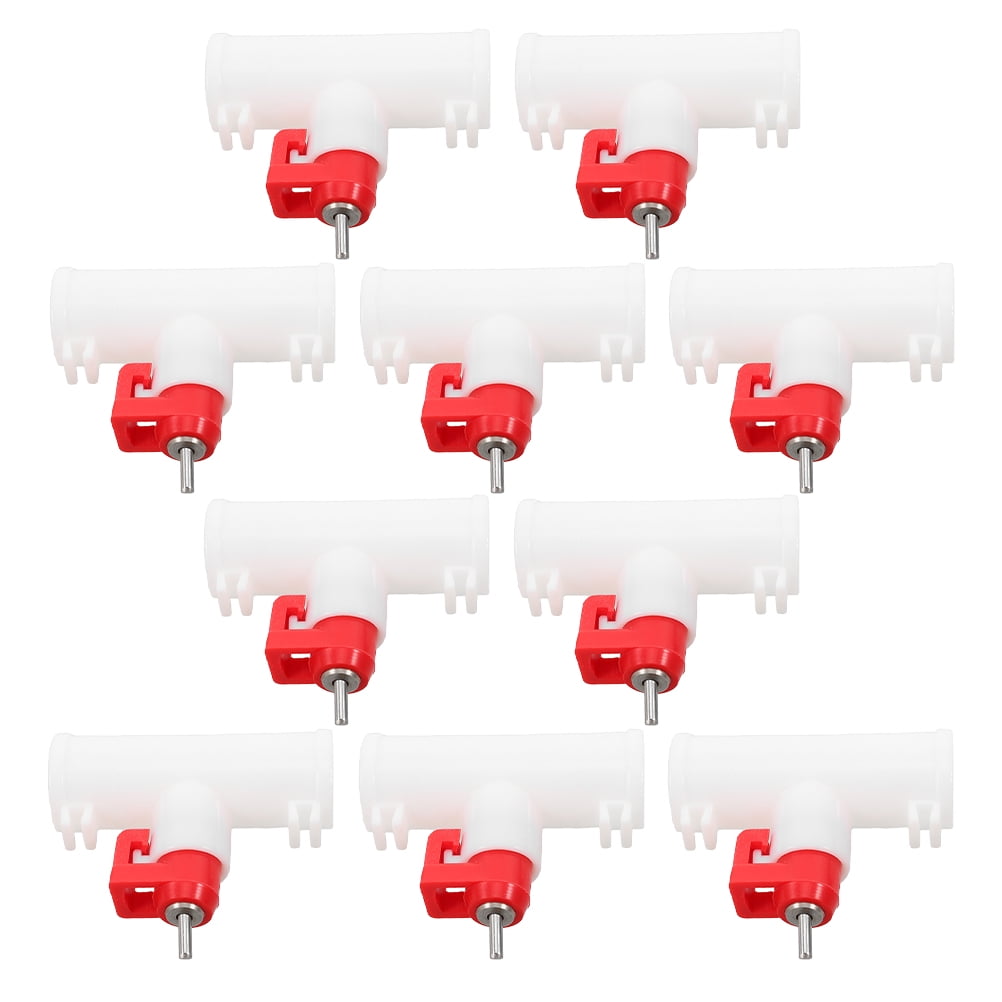 Worgeous 10pcs Dual-Head Automatic Chicken Waterer Chicken Water Feeder ...