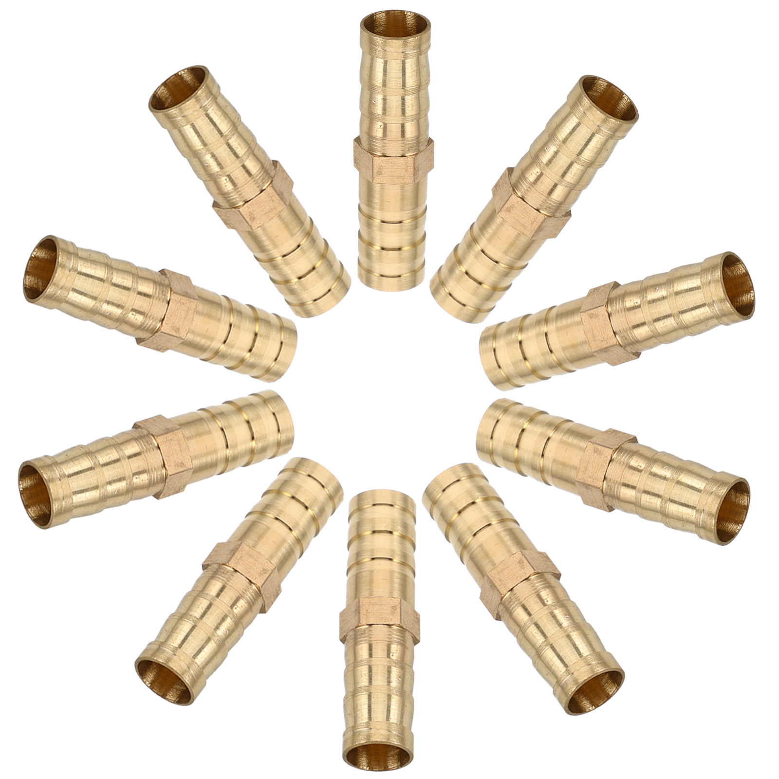 Worgeous 10pcs Gas Connector Copper Hose Connector Air Hose Fittings ...