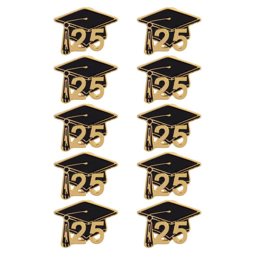 Worgeous 10pcs Graduation Cap Lapel Pin Enamel Brooch Pins For ...