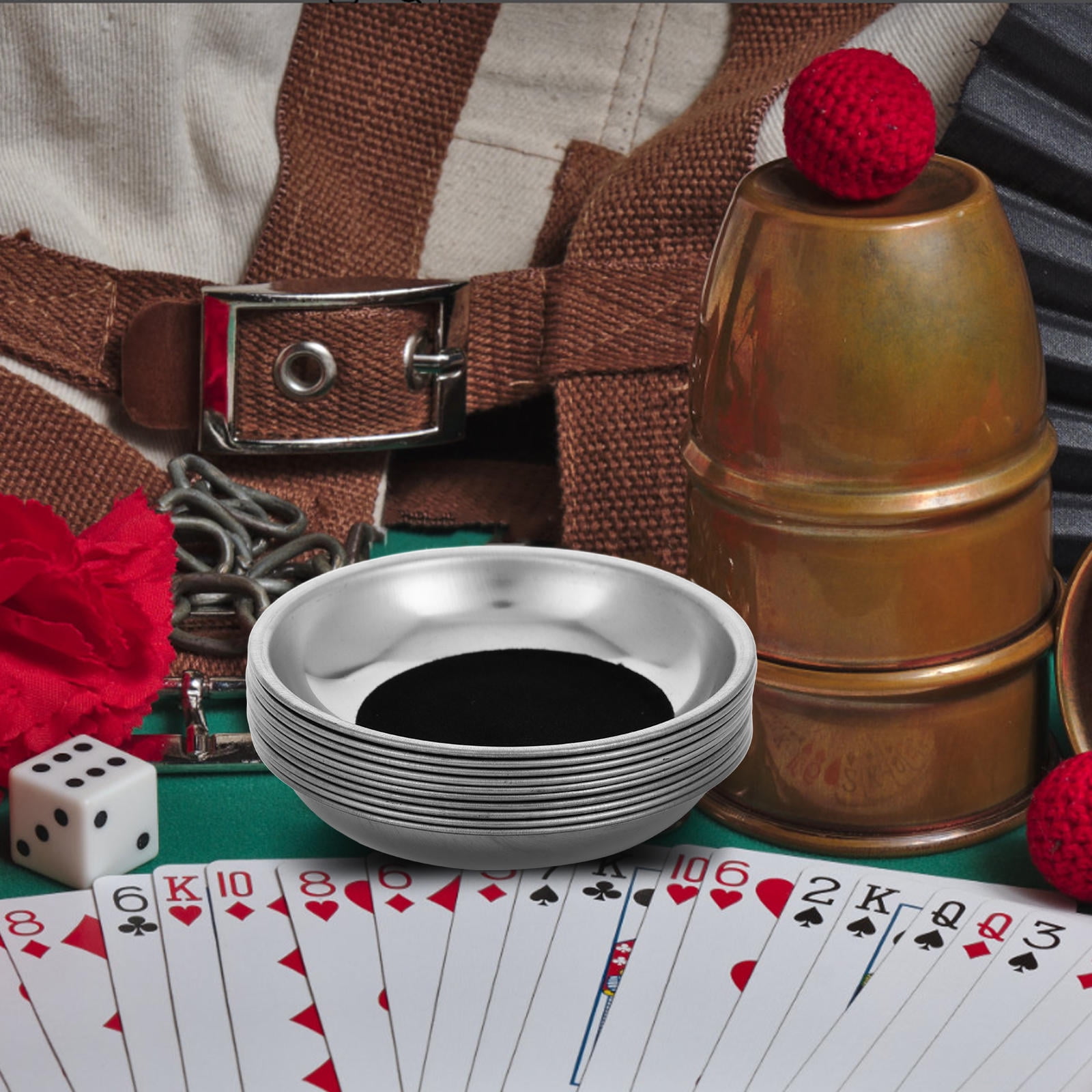 Worgeous 10pcs Magician Cup Pad Prop Magician Coins Performance Props ...