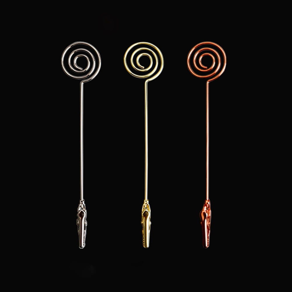 Worgeous 10pcs Metal Wire Memo Holder with Clamp Desktop Message Clips ...