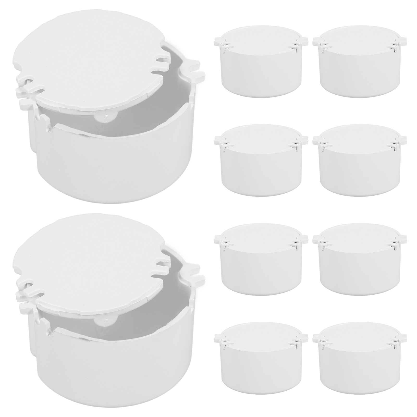 Worgeous 10pcs Miniature Circular Box Plastic Ballast Case Electrical ...