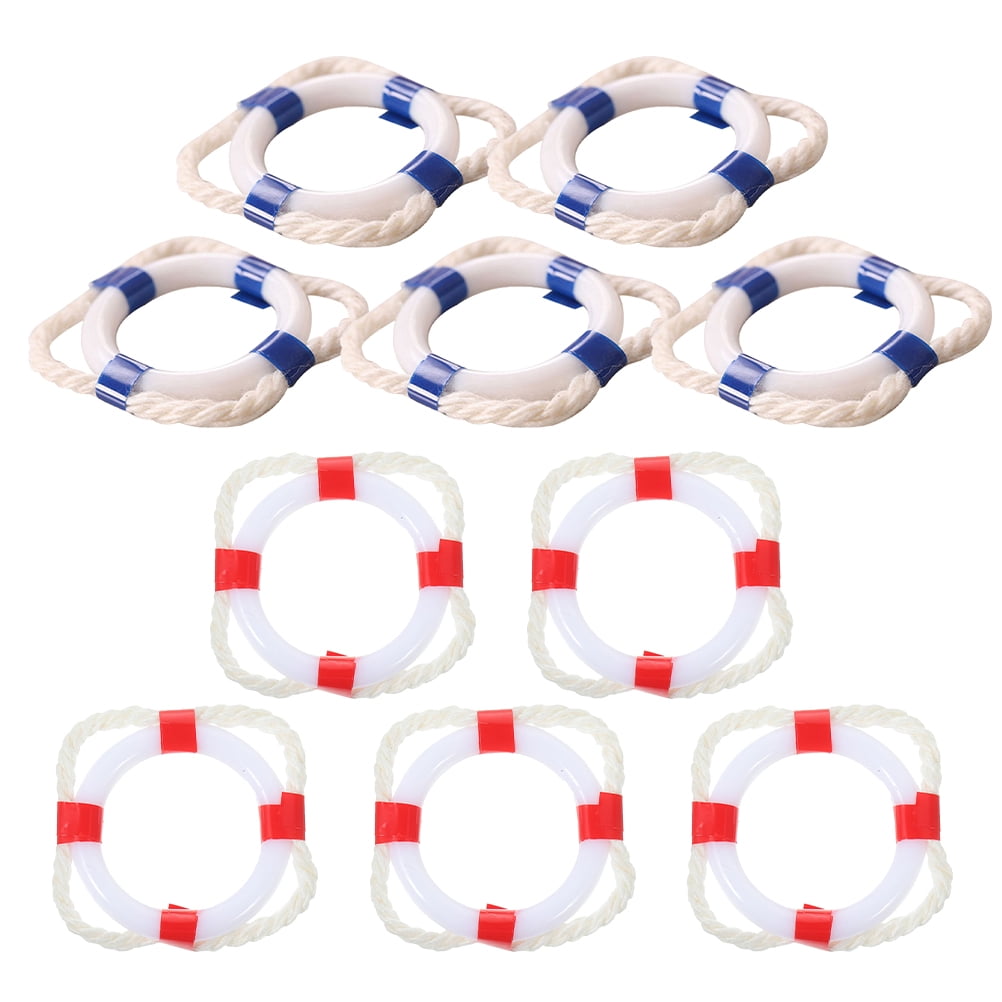 Worgeous 10pcs Miniature Life Rings Dollhouse Decorations Mini Swim ...