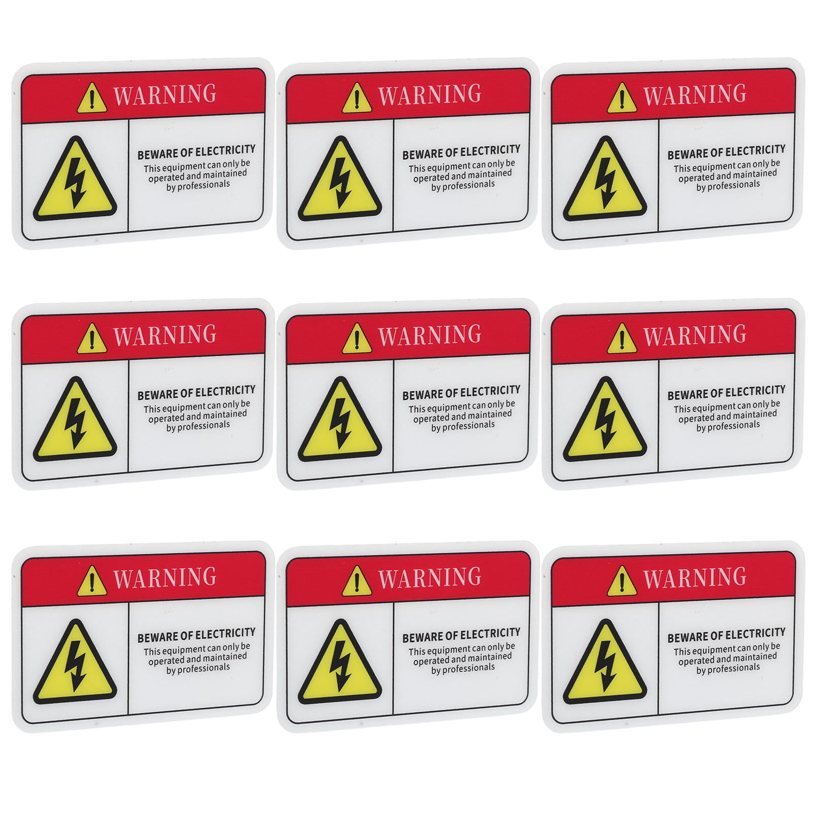 Worgeous 10pcs PVC Equipment Safety Warning Stickers Mechanical Safety ...