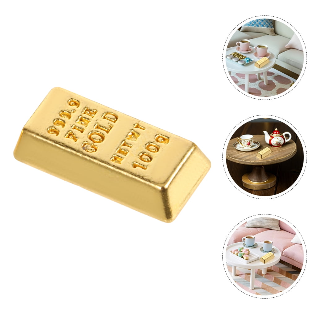 Worgeous 10pcs Pirate Gold Bar Props Movie Replica Miniature Dollhouse ...