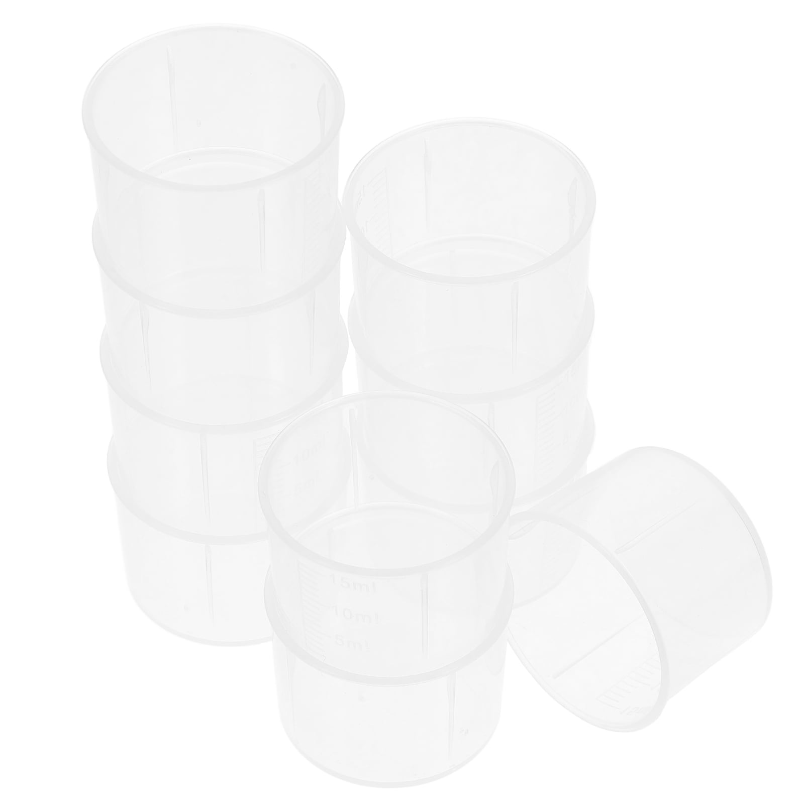 Worgeous 10pcs Plastic Graduated Measuring Cup Mixing Pitcher Measuring ...