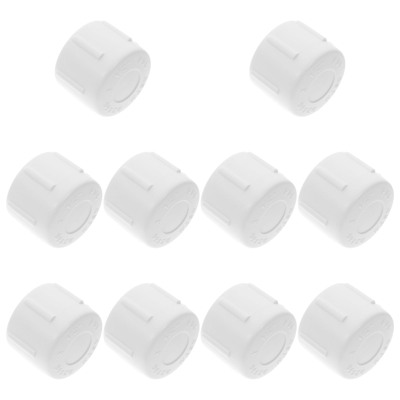 Worgeous 10pcs Plastic Hose End Cap White Pvc Female Threaded Pipe Cap ...