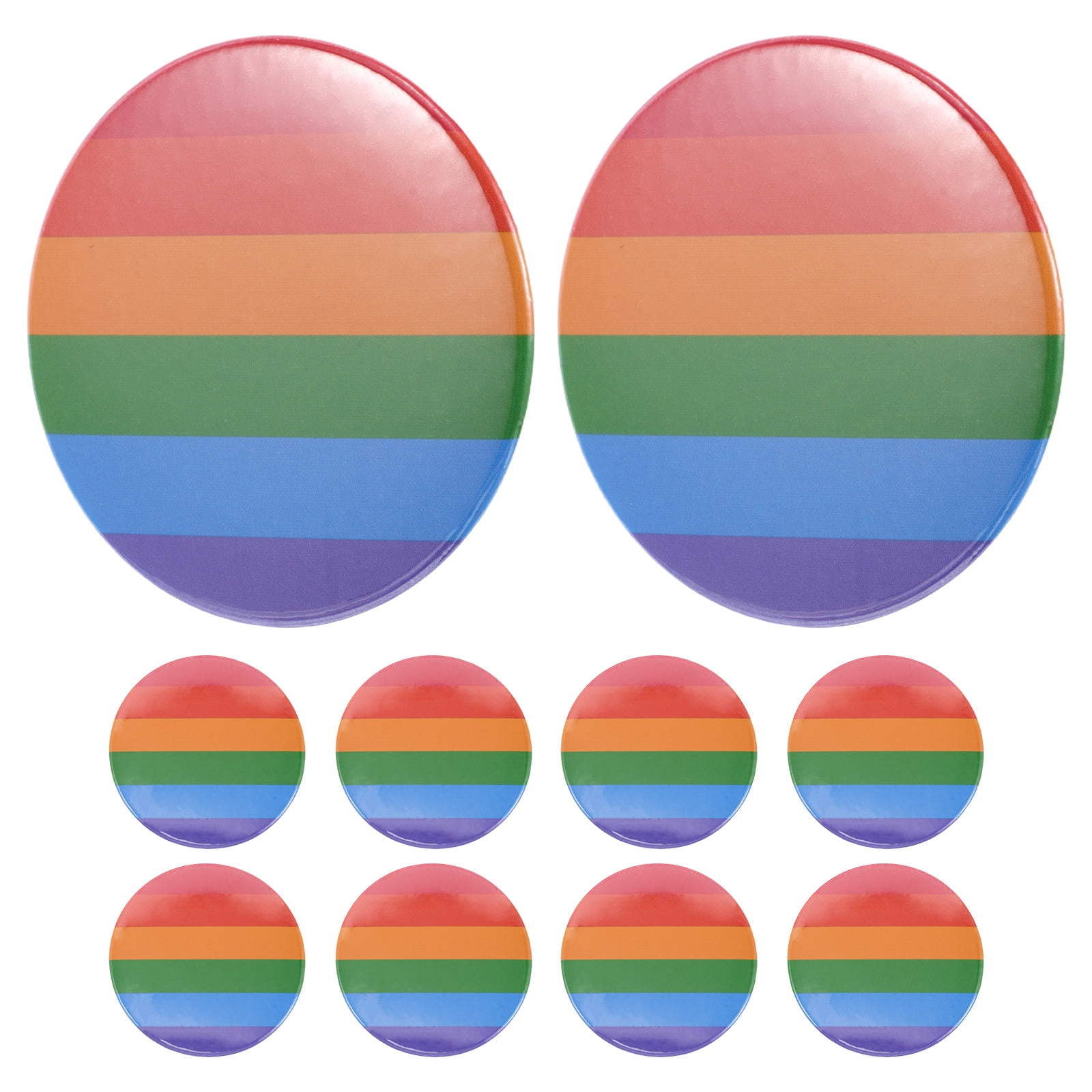 Worgeous 10pcs Pride Month Button Pins Rainbow Flag Theme Party ...