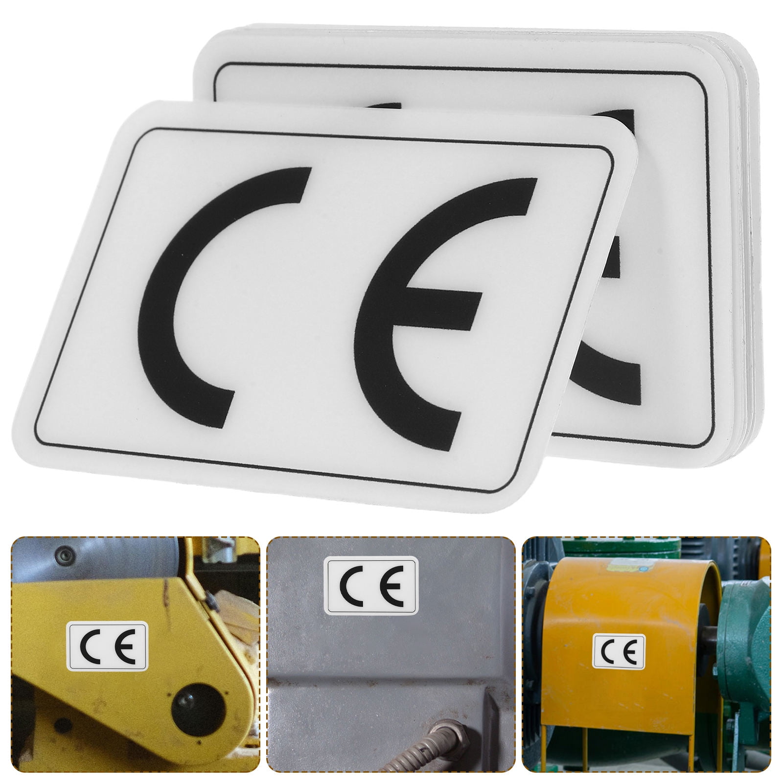 Worgeous 10pcs Pvc Caution Safety Signs Decals Warning Stickers ...