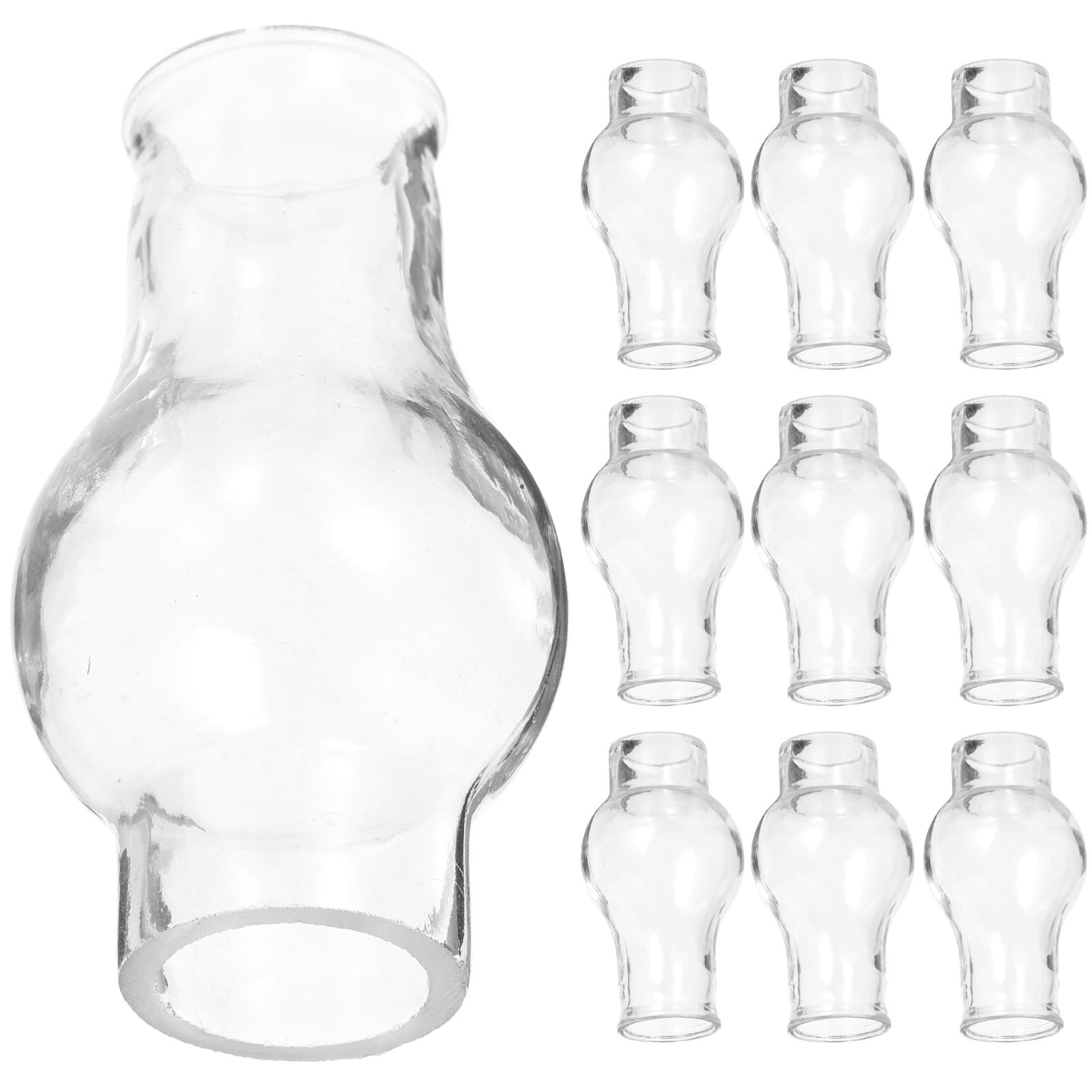 Worgeous 10pcs Replacement Glass Chimneys for Kerosene Oil Lamps Lamp ...