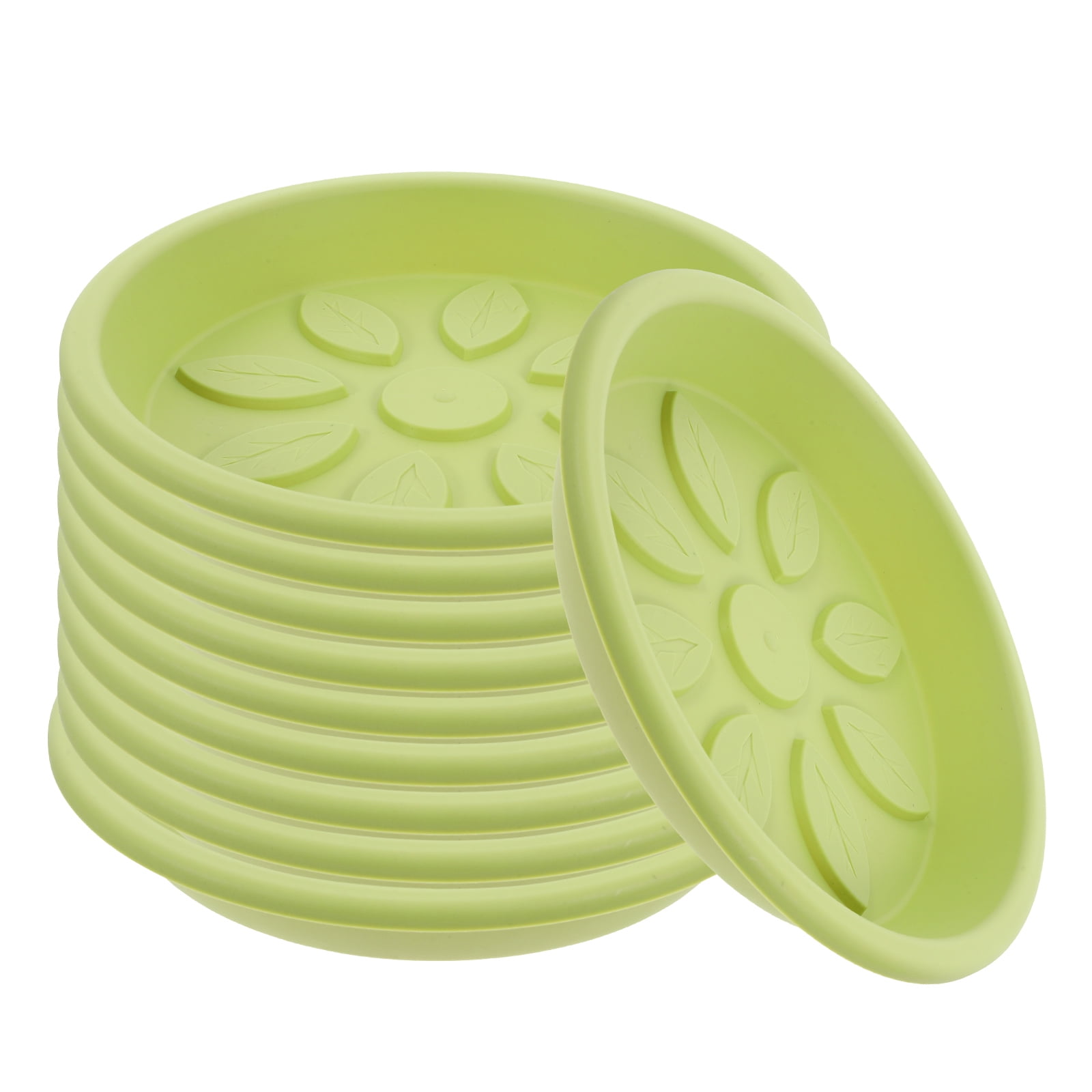 Worgeous 10pcs Round Plastic Plant Pot Plates for Indoor and Outdoor ...