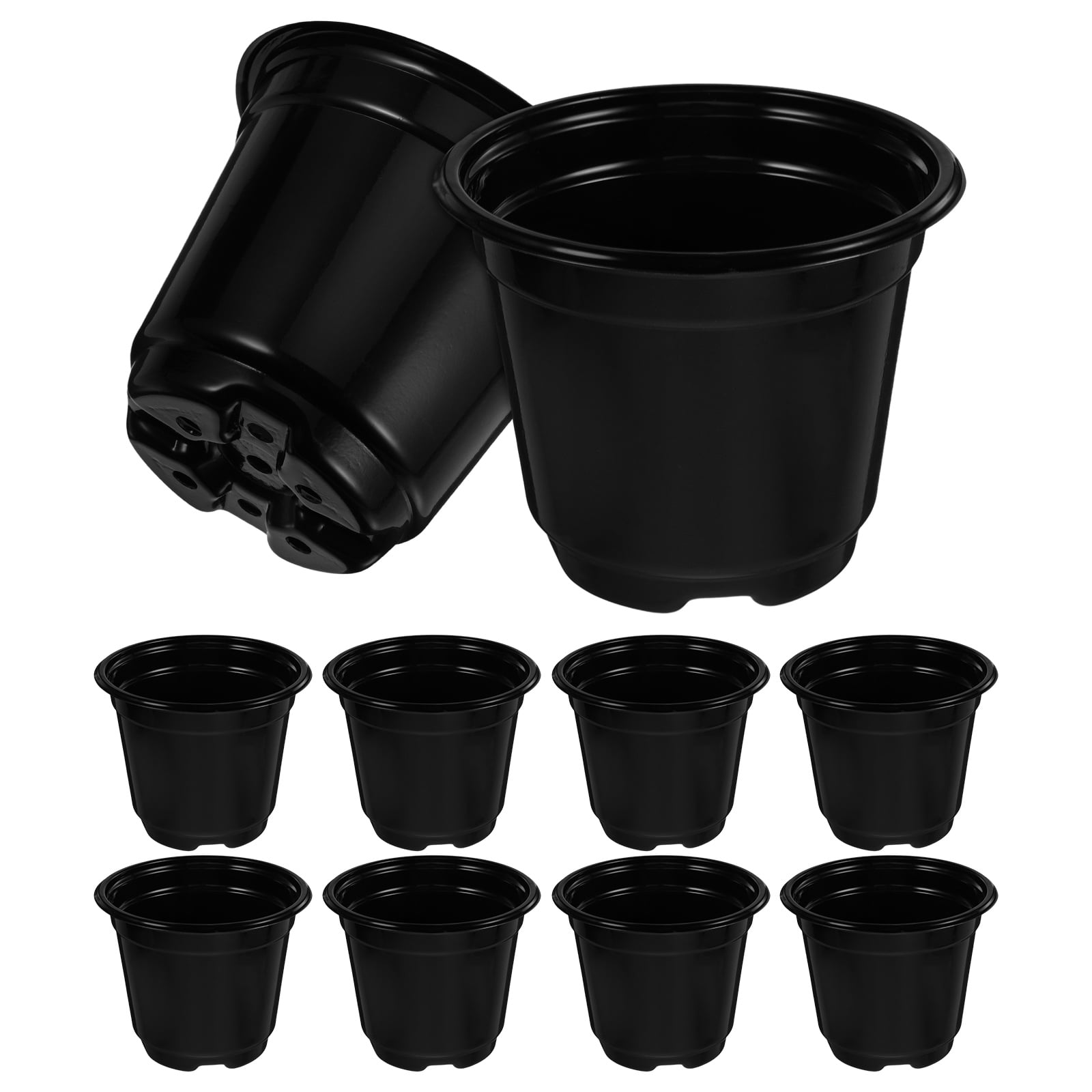 Worgeous 10pcs Seed Starter Pot Plastic Nursery Containers For ...