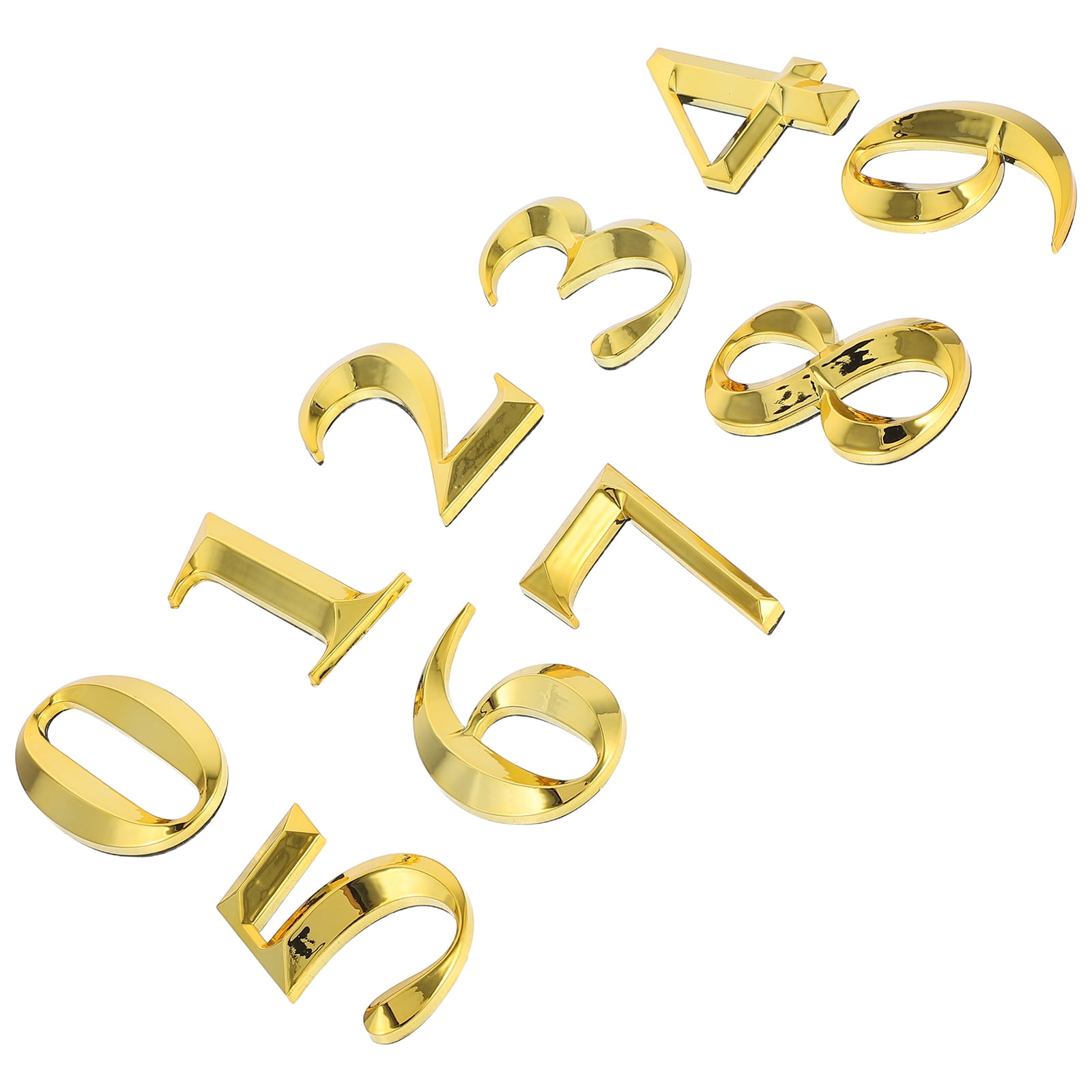 Worgeous 10pcs Self Adhesive House Numbers Plastic 0-9 House Numbers ...