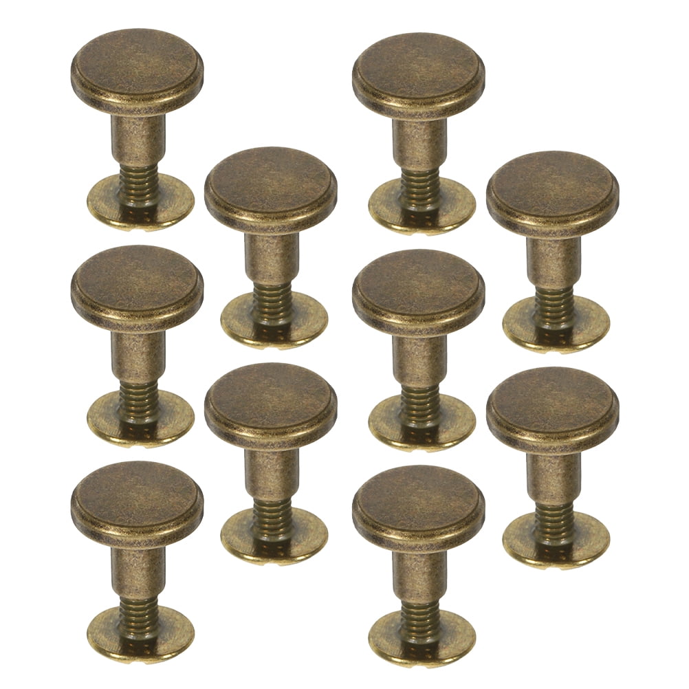 Worgeous 10pcs Small Rivets for Leathercraft Binding Post Screw for ...