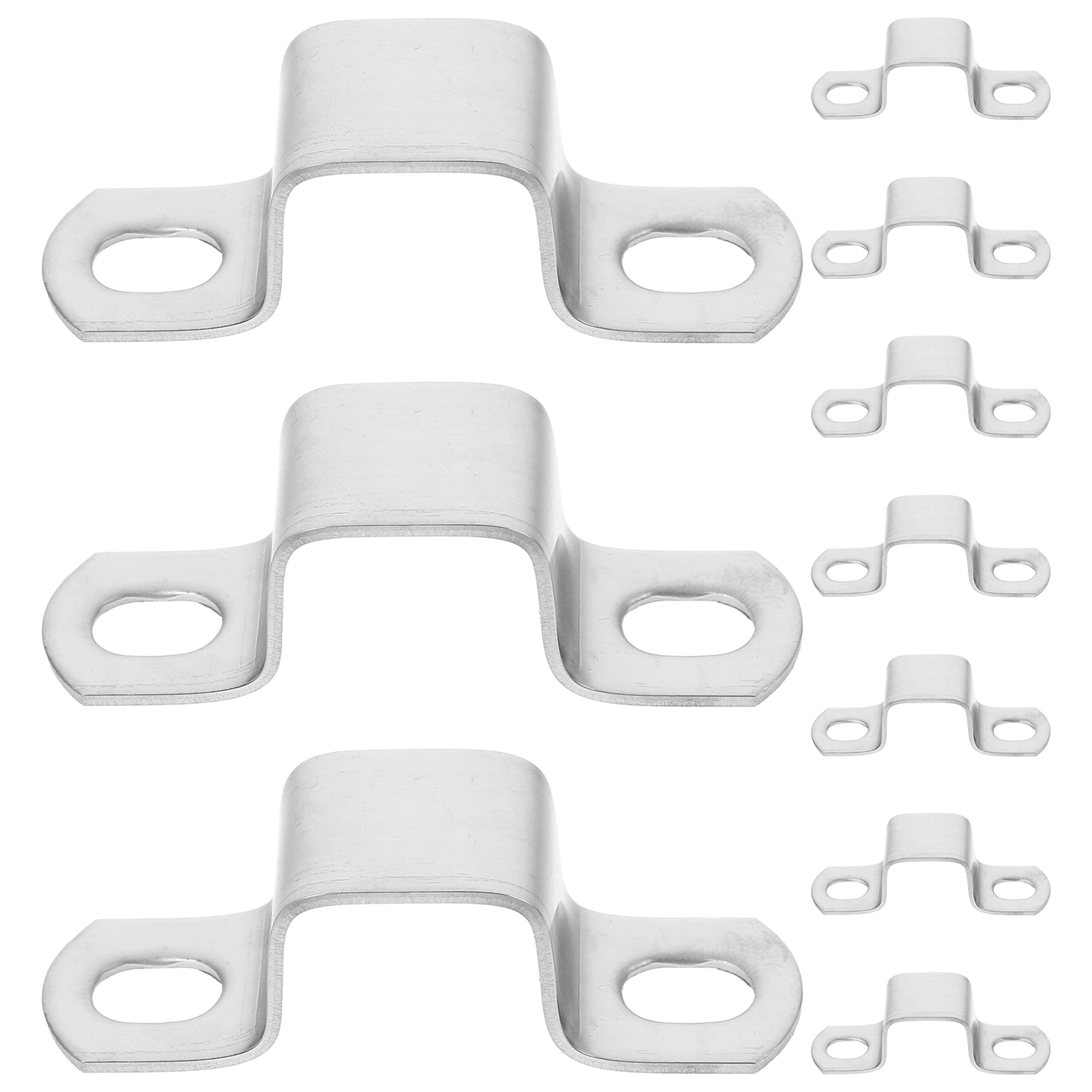 Worgeous 10pcs Square Tube Strap Clamps Stainless Steel Pipe Strap U ...