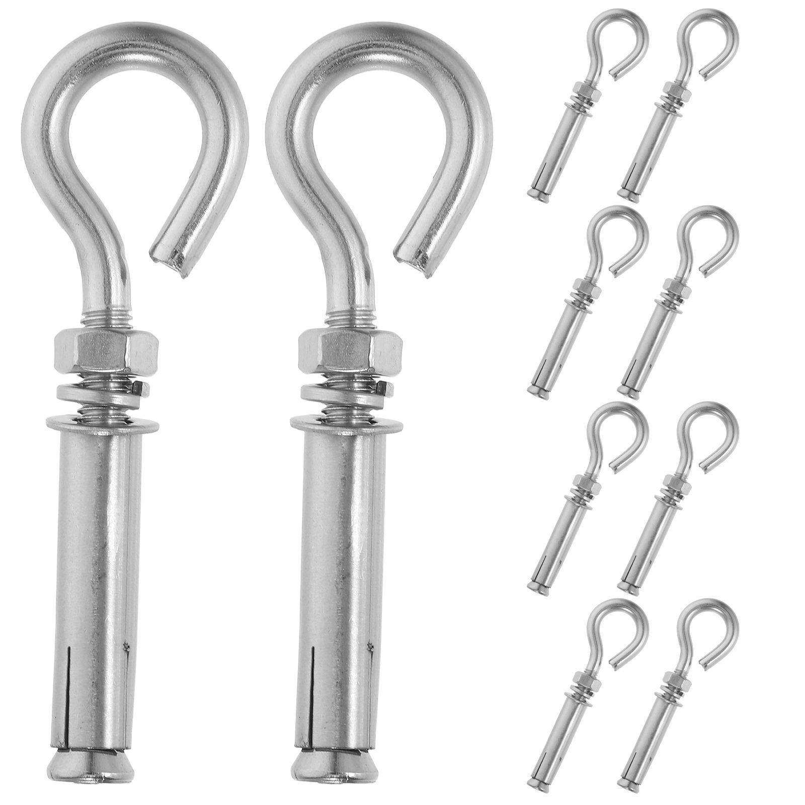 Worgeous 10pcs Stainless Steel Expansion Hook Eye Bolt Heavy Duty ...
