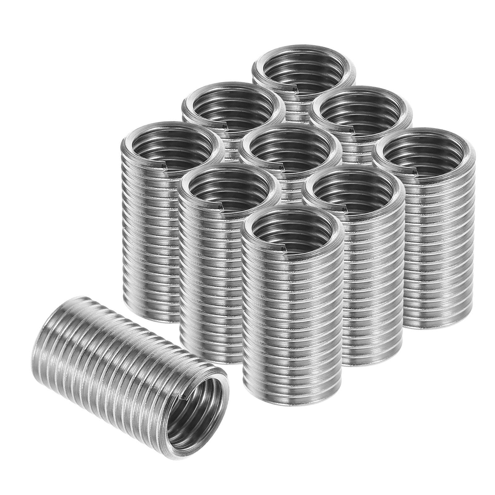 10pcs Stainless Steel Threaded Sleeves for Wire Thread Repair and ...