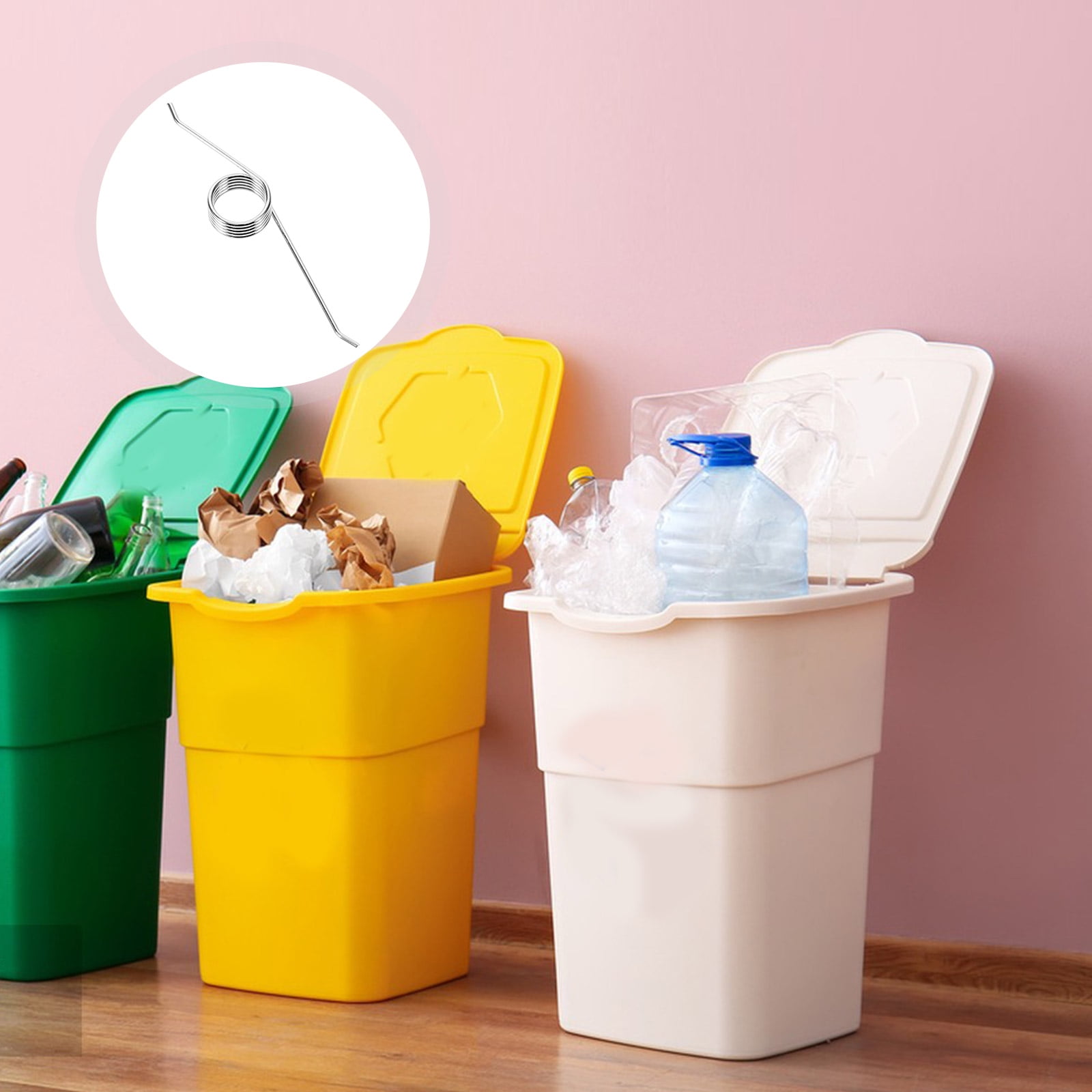 Worgeous 10pcs Trash Can Spring Kit Stainless Steel Torsional Springs ...