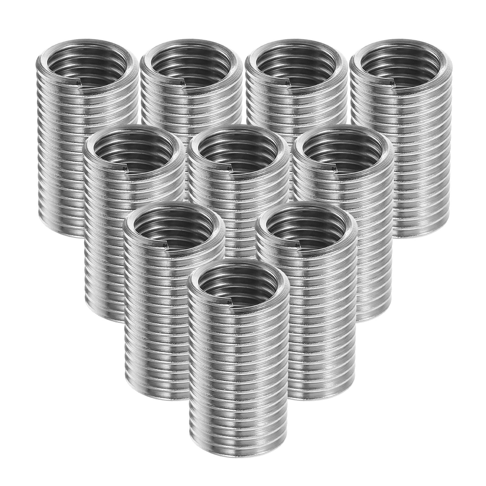 10pcs Stainless Steel Threaded Sleeves for Wire Thread Repair Protection Versatile Thread Jacket ...