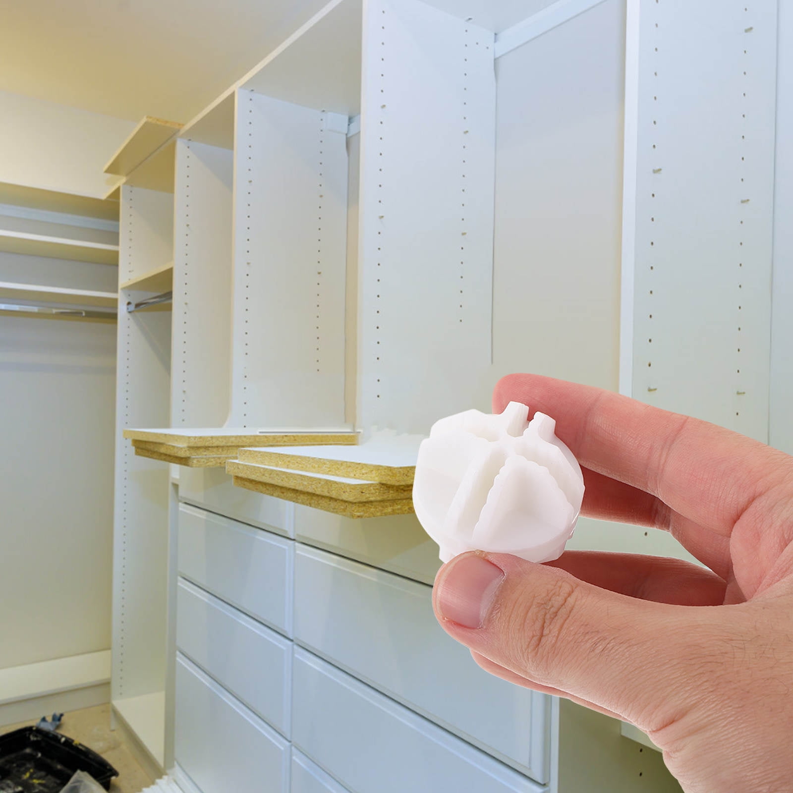 Worgeous 10pcs White Wire Cube Connectors Wire Grid Cube Connectors for ...