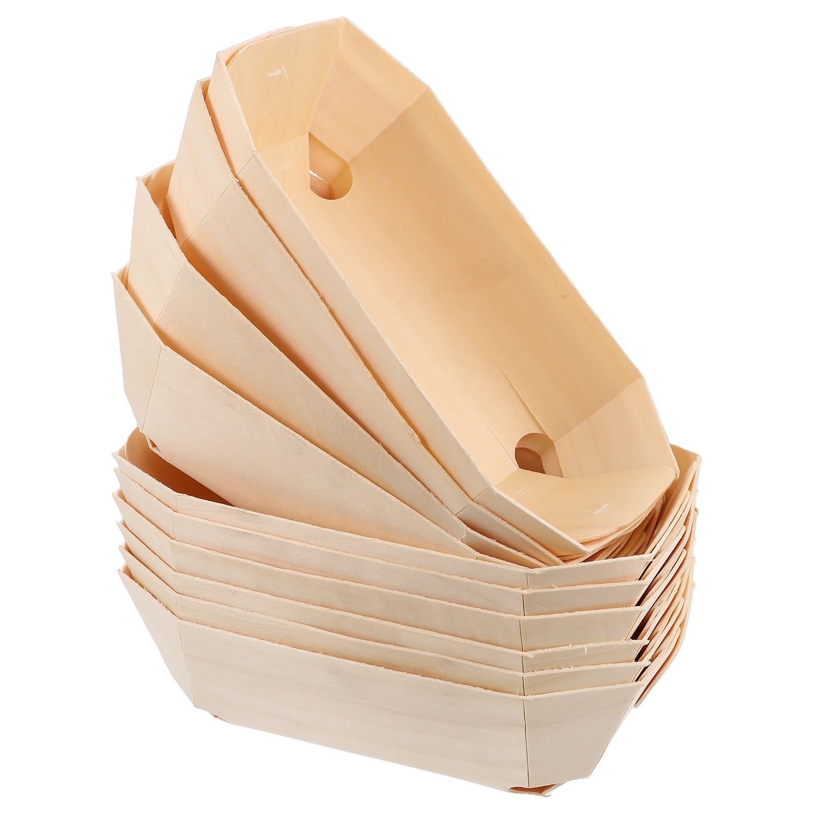 Worgeous 10pcs Wooden Food Box Cake Transport Box Treat Boxes Outdoor ...